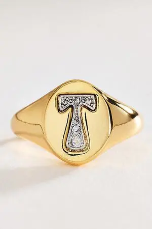 Anthropologie Signet Monogrm Rg T
