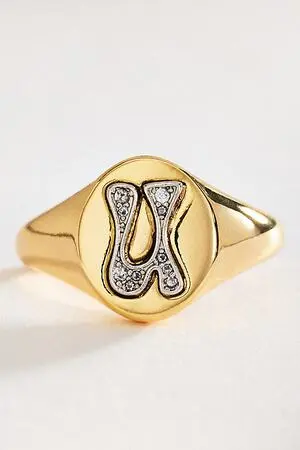 Anthropologie Signet Monogrm Rg U