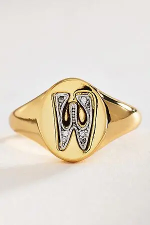 Anthropologie Signet Monogrm Rg W