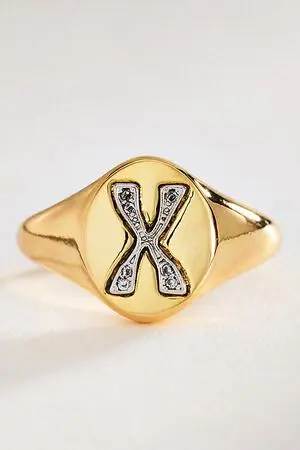 Anthropologie Signet Monogrm Rg X