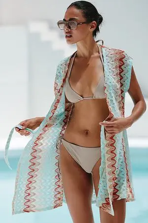 Luli Fama Front-tie Cover-up Dress