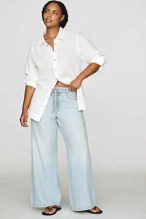 Anthropologie Pilcro Ellis High-rise Wide-leg Jeans