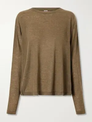 AGOLDE Sasha Lyocell-jersey T-shirt - Brown