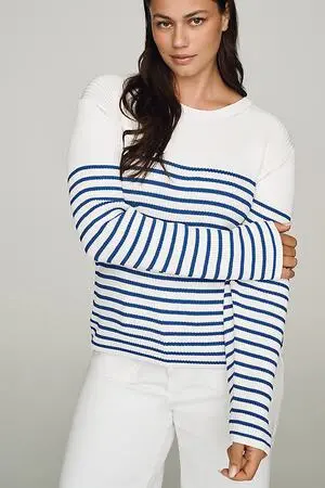 English Factory Striped Long-sleeve Top - Blue