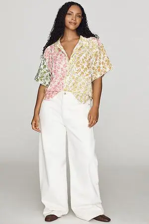 English Factory Floral Button Down Shirt