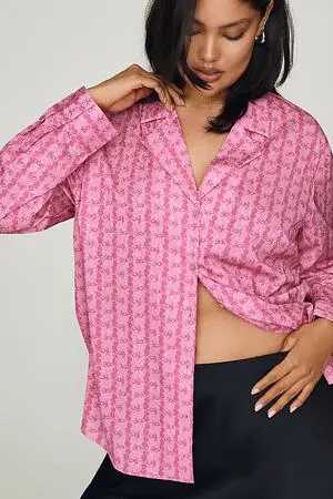 English Factory V-neck Buttondown Top
