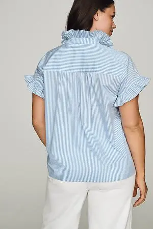 English Factory Ruffled Buttondown Shirt