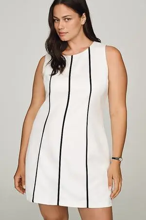 English Factory Sleeveless Mi Dress - Black & White Pattern