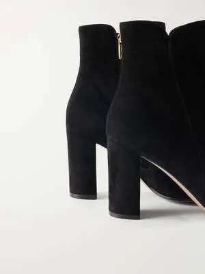 GIANVITO ROSSI 85 Suede Heeled Ankle-boots