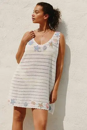 JACQUIE THE LABEL Plus Seaside Crochet Tank Top
