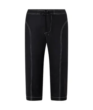 Aflalo Zuri Wool-twill Skinny-leg Capri Pants - Black