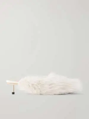 Simone Rocha Plush Mules - Cream
