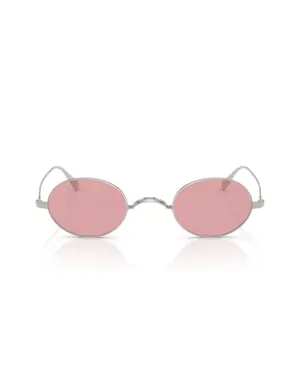 Oliver Spencer Calidor Round Frame Eyeglasses - Silver