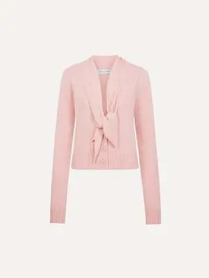 Oscar De La Renta Tie-neck Cardigan - Blush