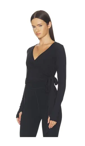 Splits59 Ariweight Lite Wrap Top - Black