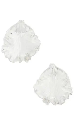 Cult Gaia Iris Earring In Metallic Silver - Antique Silver
