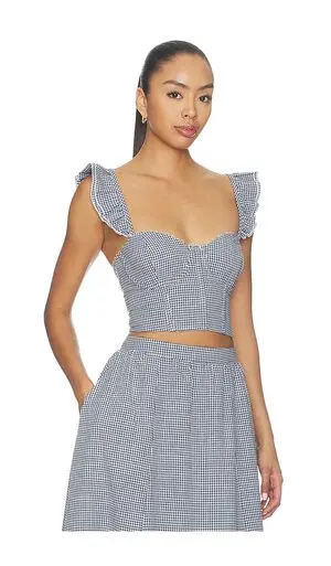 Astr The Label Wedelia Top In Blue