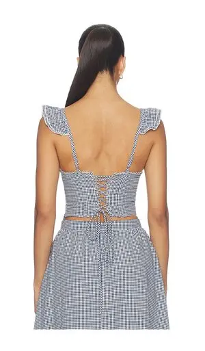 Astr The Label Wedelia Top In Blue
