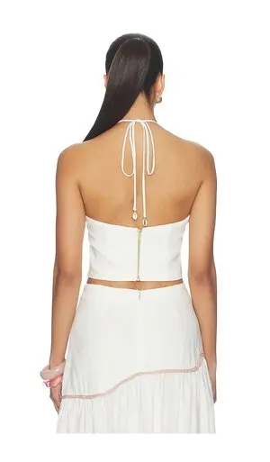 Azulu Leia Halter Neck Top With Shell Detail