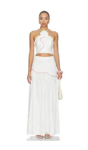 Azulu Leia Halter Neck Top With Shell Detail