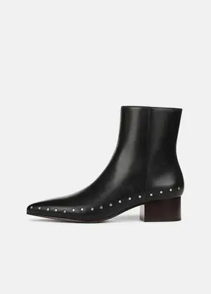 Vince August Studded Leather Ankle Boot - Black
