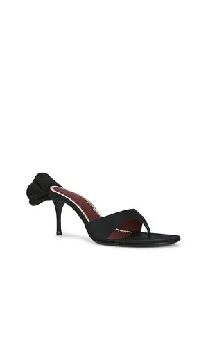 Magda Butrym Satin Floral Stiletto Heel Sandals