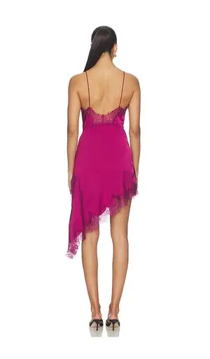 Lioness Emerging Midi Dress With Lace Trim
