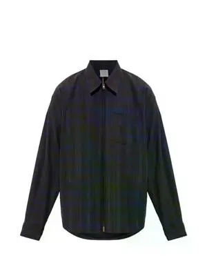 Vetements Check-pattern Zip-up Shirt Jacket - Black