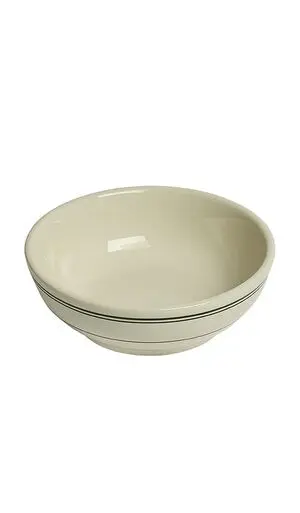 FISH'S EDDY Greenband Bowl In White