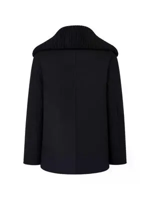 Dsquared2 Ribbed-knit Collar Double-breasted Coat