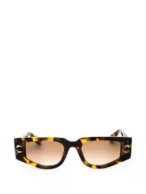 Roberto Cavalli Tortoiseshell-effect Rectangle-frame Sunglasses - Brown