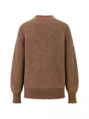 Dsquared2 Waffle-knit Distressed-effect Sweater - Brown
