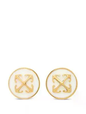 Off-White Arrows-motif Stud Earrings - Gold