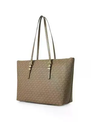 Michael Kors Logo-print Striped Tote Bag - Brown