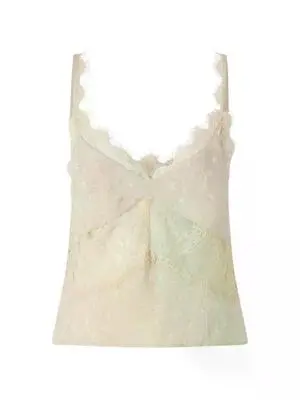 Pinko Lace-trim Crinkled Top