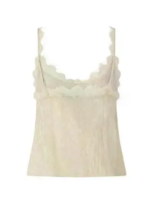 Pinko Lace-trim Crinkled Top