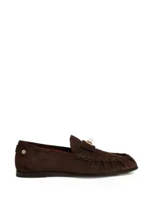 Sandro Leather Loafers - Brown