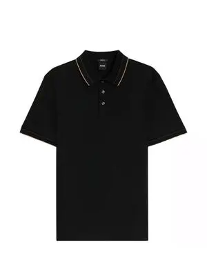 BOSS Cotton Polo Shirt - Black