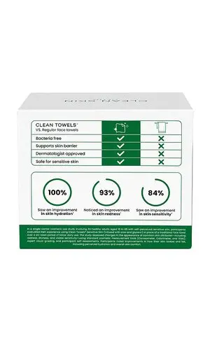 CLEAN SKIN CLUB Sensitive Skin Clean Towels Xl 50 Count In White