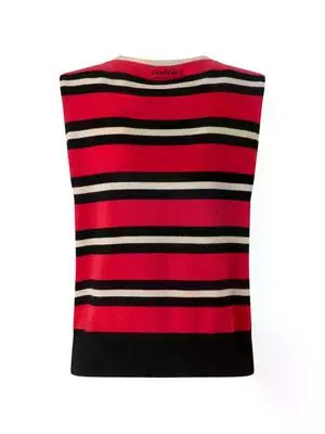 Pinko Striped Knitted Vest - Red