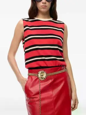 Pinko Striped Knitted Vest