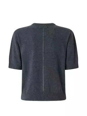Pinko Short-sleeve V-neck Sweater - Grey
