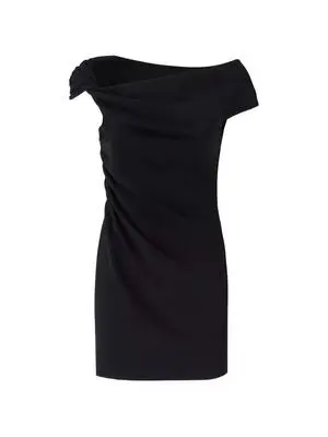 Pinko Off-shoulder Draped Dress - Black