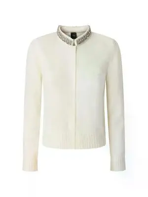 Pinko Crystal-embellished Cardigan - Neutrals