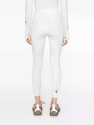 Adidas By Stella McCartney Leopard-print Leggings - White