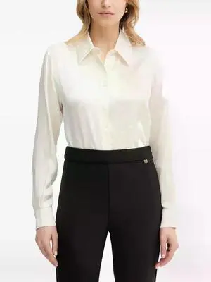 Luisa Spagnoli Baronetto Logo-pattern Shirt - White