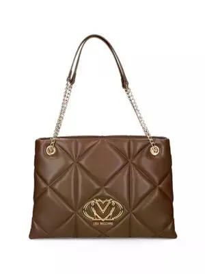 Moschino Logo-plaque Shoulder Bag - Brown