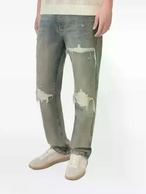 Amiri Mx1 Straight-leg Jeans With Distressed Finish