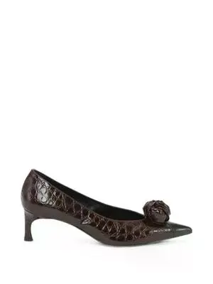 ROTATE BY BIRGER CHRISTENSEN Mid-heel Leather Pumps - Brown