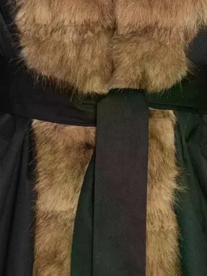 ROTATE BY BIRGER CHRISTENSEN Faux Fur Collar Coat
